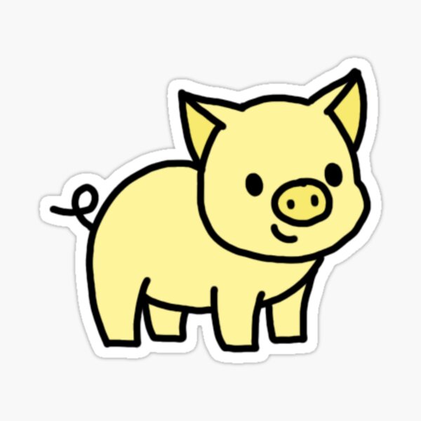 "Pig" Sticker for Sale by katiejones53 | Redbubble