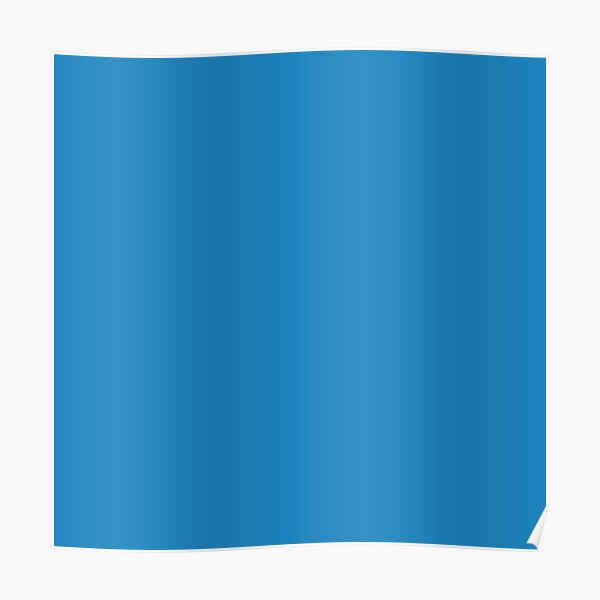 "Ocean Blue Solid Color" Poster by nessalunas | Redbubble