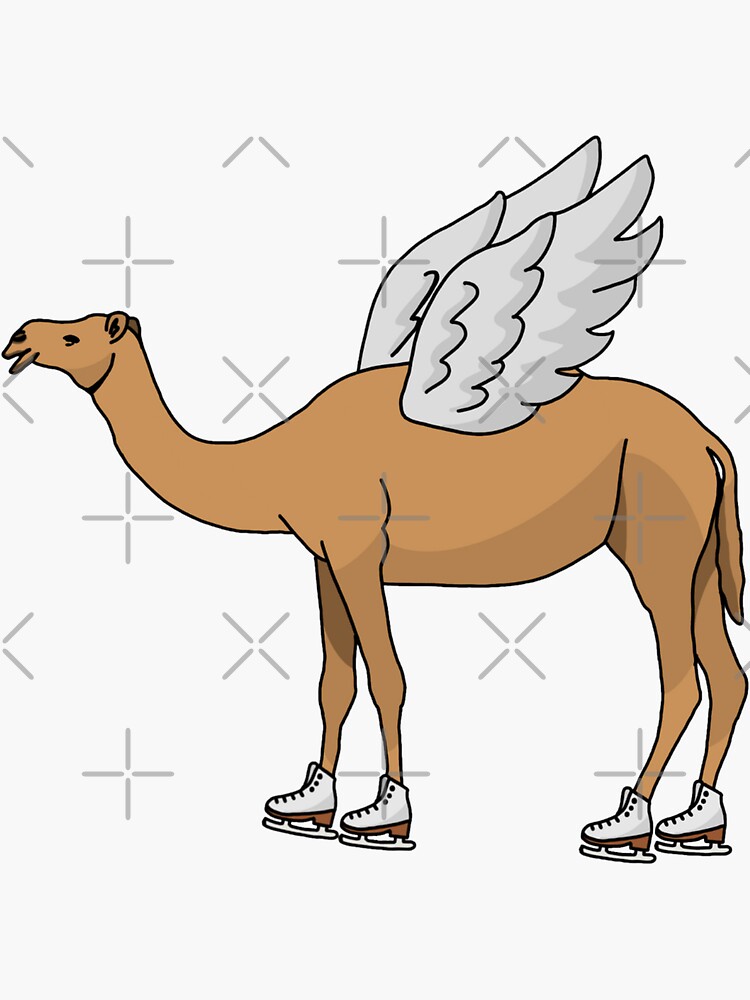 "Flying camel" Sticker for Sale by Ashley0615 | Redbubble