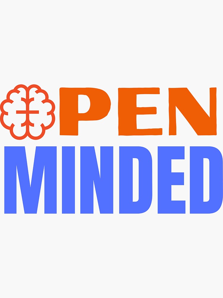 "Open Minded" Sticker for Sale by kwbord | Redbubble