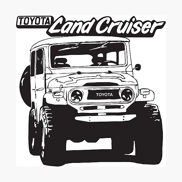Lámina fotográfica «Dibujado a mano 1974 Toyota FJ40 Landcruiser» de ...