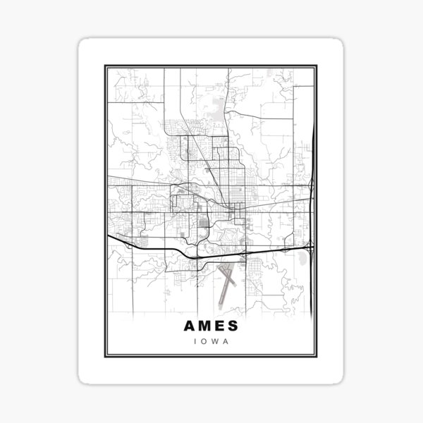 "Ames Map" Sticker for Sale by sibudas | Redbubble