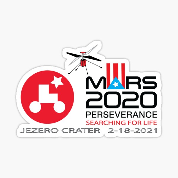 "Mars Jezero Crater Perseverance Rover Puerto Rico" Sticker by ...