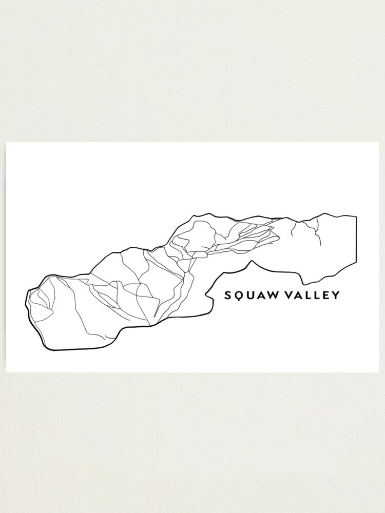"Squaw valley line trail map" Photographic Print by julietteholm ...