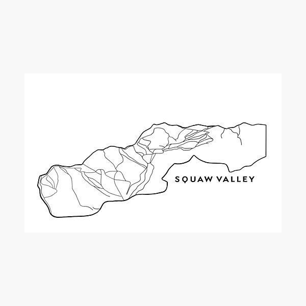 "Squaw valley line trail map" Photographic Print by julietteholm ...
