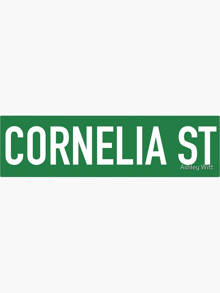 "cornelia street" Sticker for Sale by Ashley Witt | Redbubble