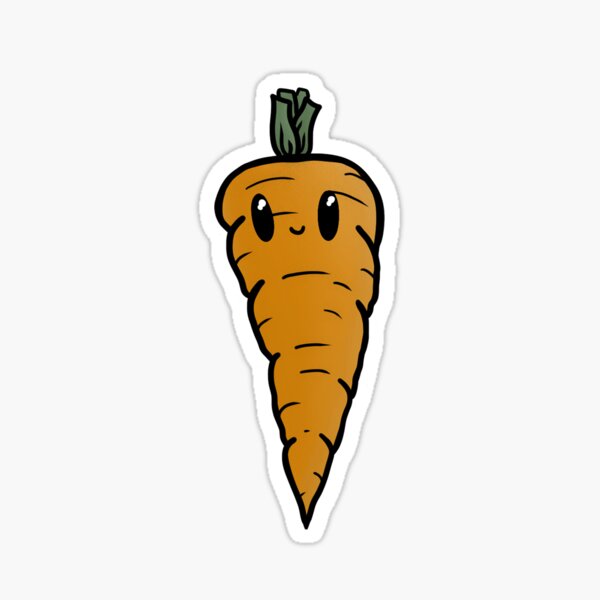"cute carrot" Sticker for Sale by JosLetters | Redbubble