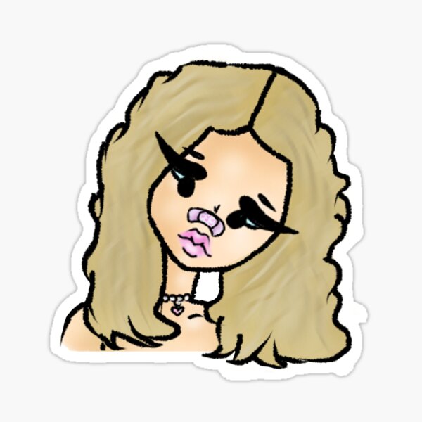 "Y2K Blonde Girl Sticker" Sticker for Sale by sanrioh | Redbubble