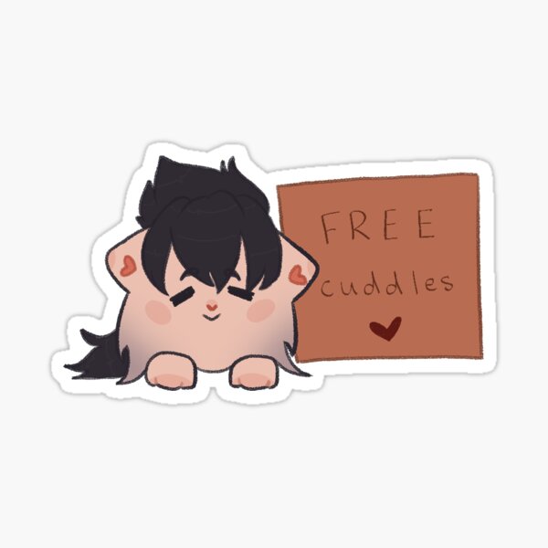 "Puppy Noctis Free Cuddles" Sticker by lobster-party | Redbubble