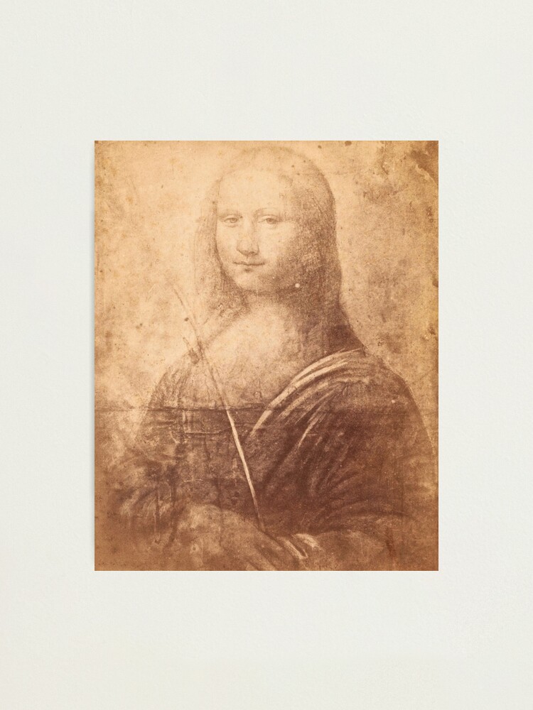"photo study Mon Lisa sketch by Leonardo da Vinci " Photographic Print ...