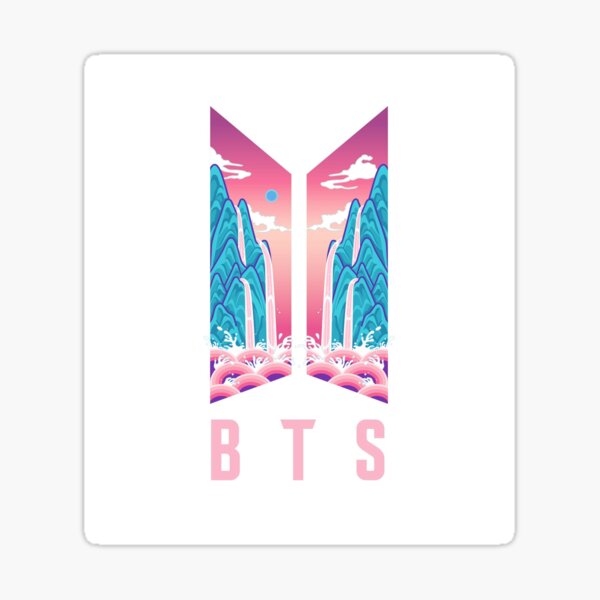 "BTS Logo" Sticker by Qarrots | Redbubble