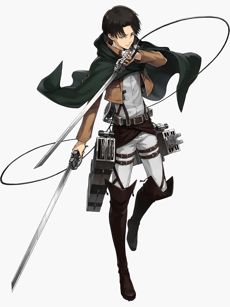 "Levi Ackerman AOT" Sticker by Qurtop | Redbubble