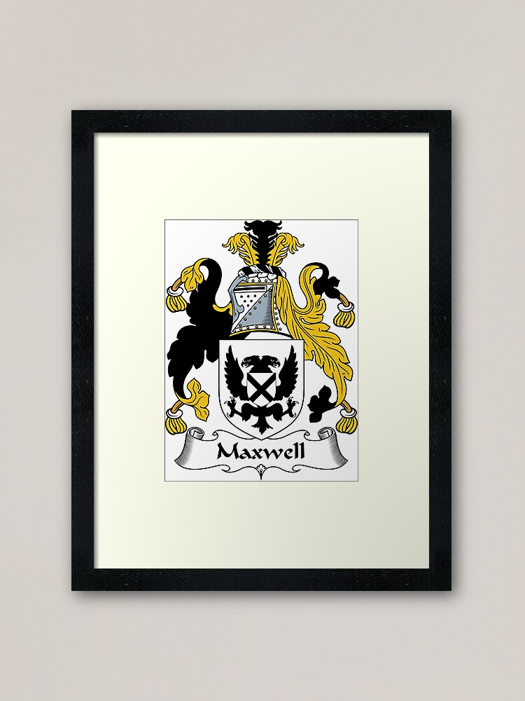 "Maxwell Coat of Arms / Maxwell Family Crest" Framed Art Print for Sale ...