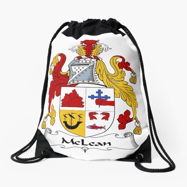 "McLean Coat of Arms / McLean Family Crest" Drawstring Bag for Sale by ...