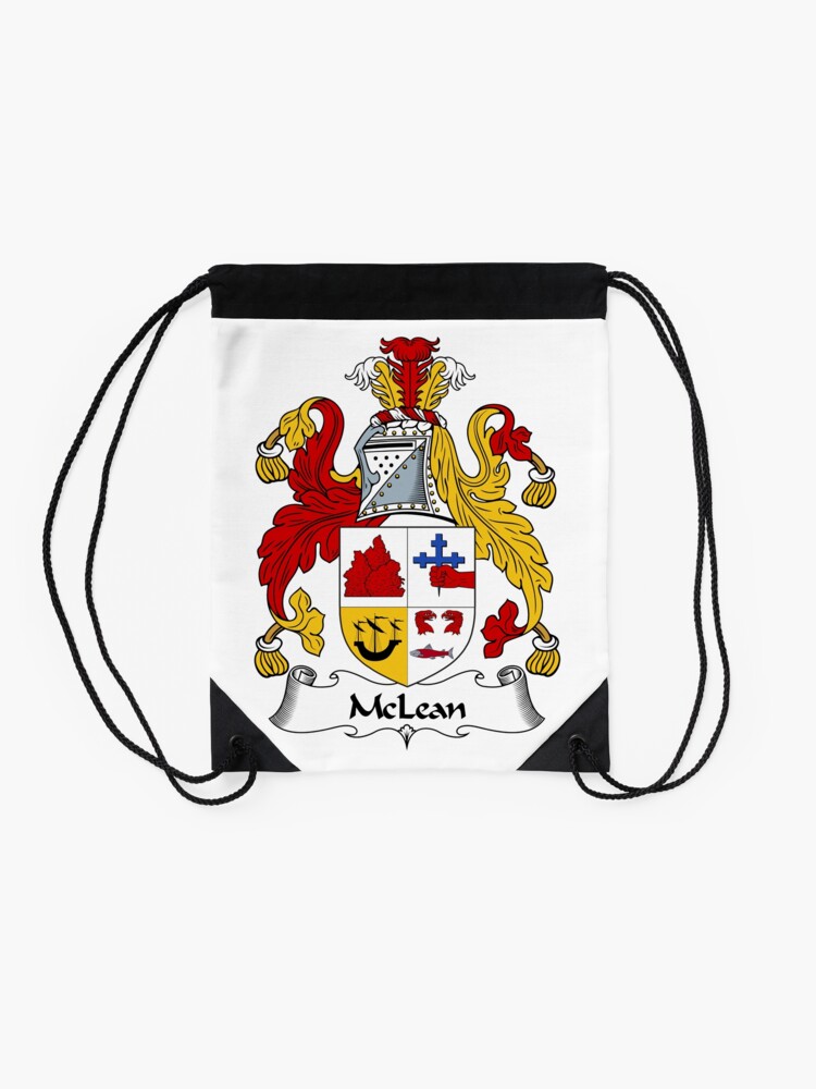 "McLean Coat of Arms / McLean Family Crest" Drawstring Bag for Sale by ...
