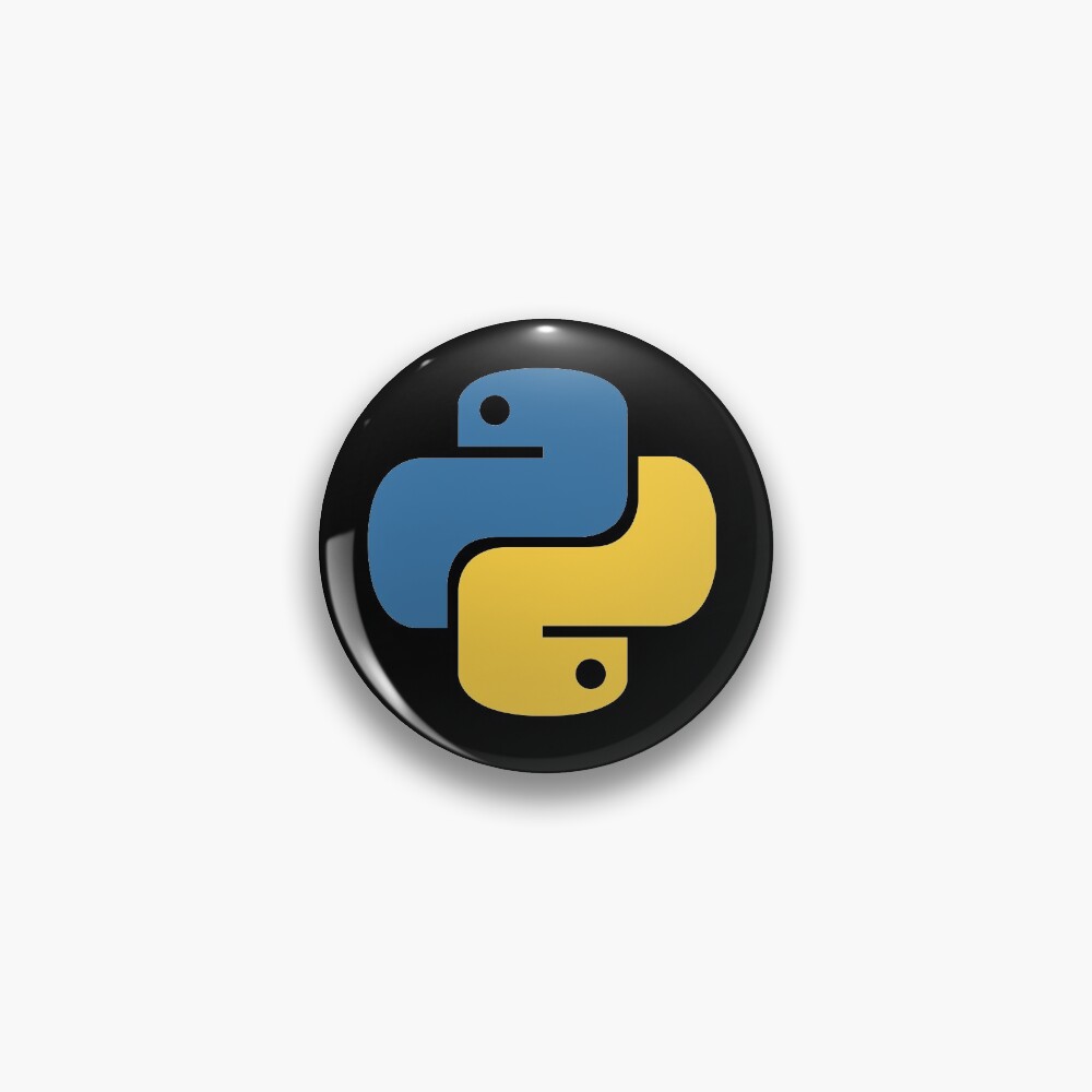 "Python logo" Pin by Portiaelgado | Redbubble