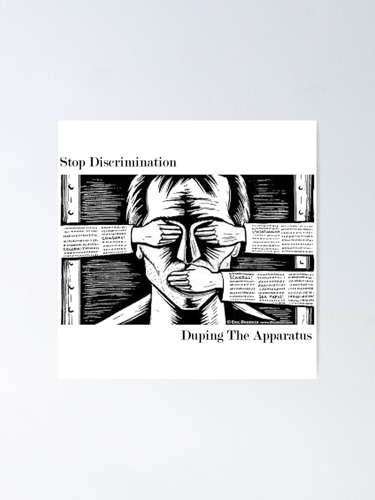 "Stop Discrimination" Poster for Sale by atusjr | Redbubble