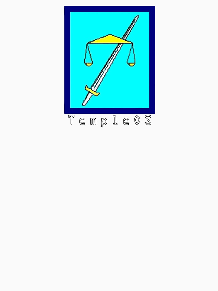 "TempleOS Text Logo" T-shirt for Sale by HakeeBean | Redbubble ...