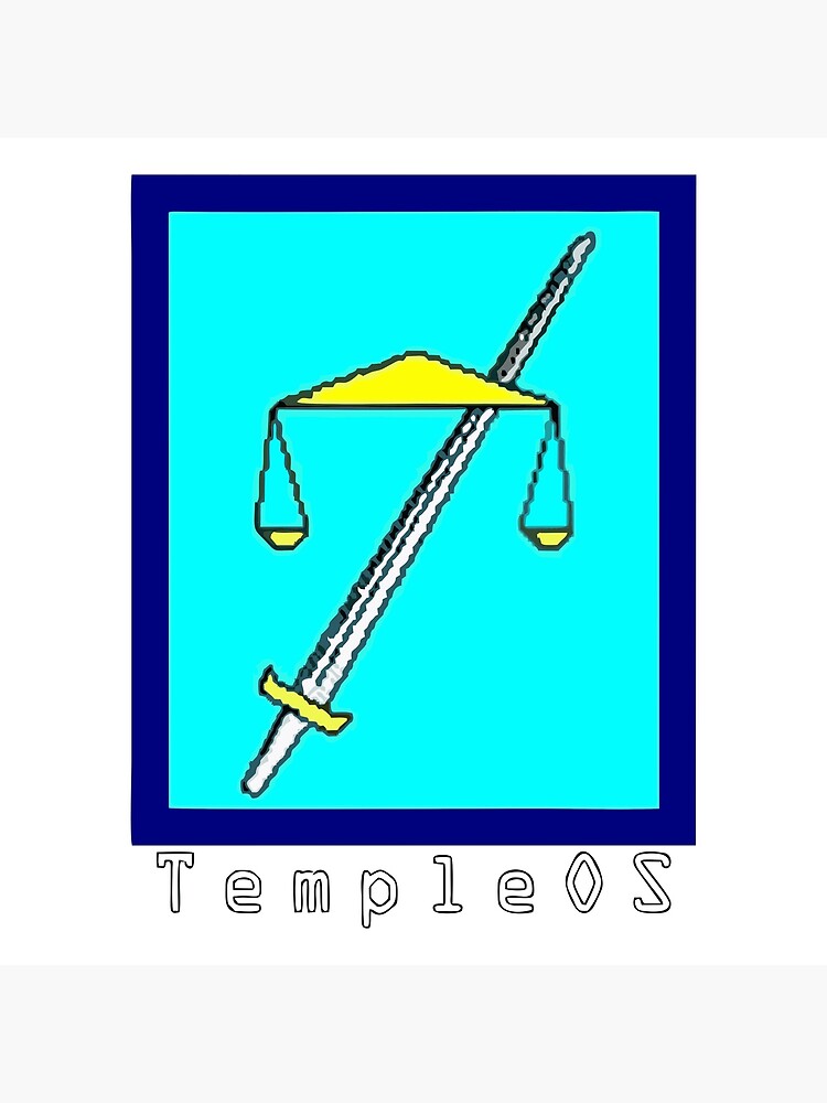 "TempleOS Text Logo" Poster by HakeeBean | Redbubble
