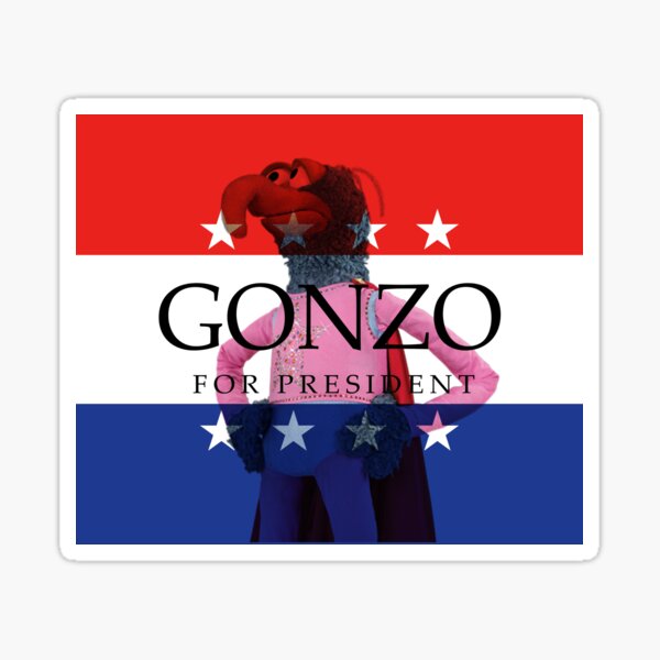 "Muppet Gonzo For President 2024" Sticker for Sale by MarkMcduffy ...