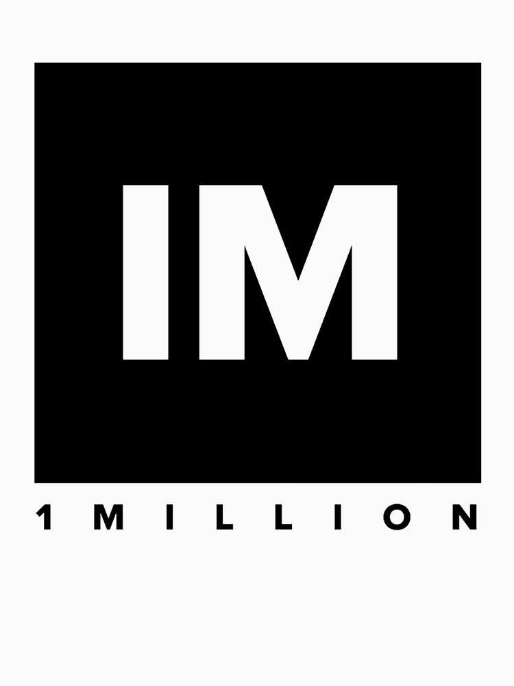 "1 MILLION Dance Studio Logo (Black Version)" T-shirt for Sale by ...