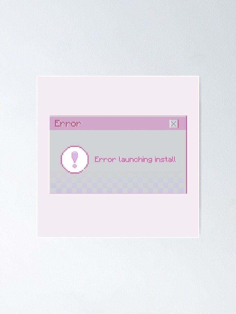 "Cute Pink Error Computer Window | Computer Print, Windows Print ...