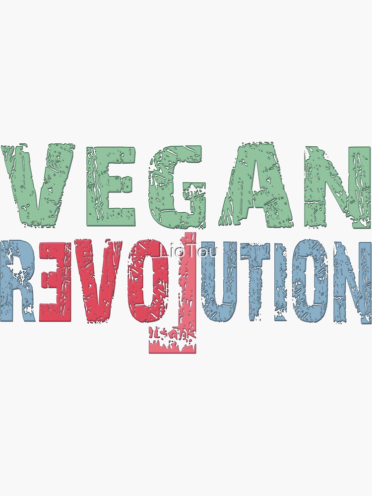"VEGAN EVOLUTION in Love" Sticker for Sale by fuxart | Redbubble