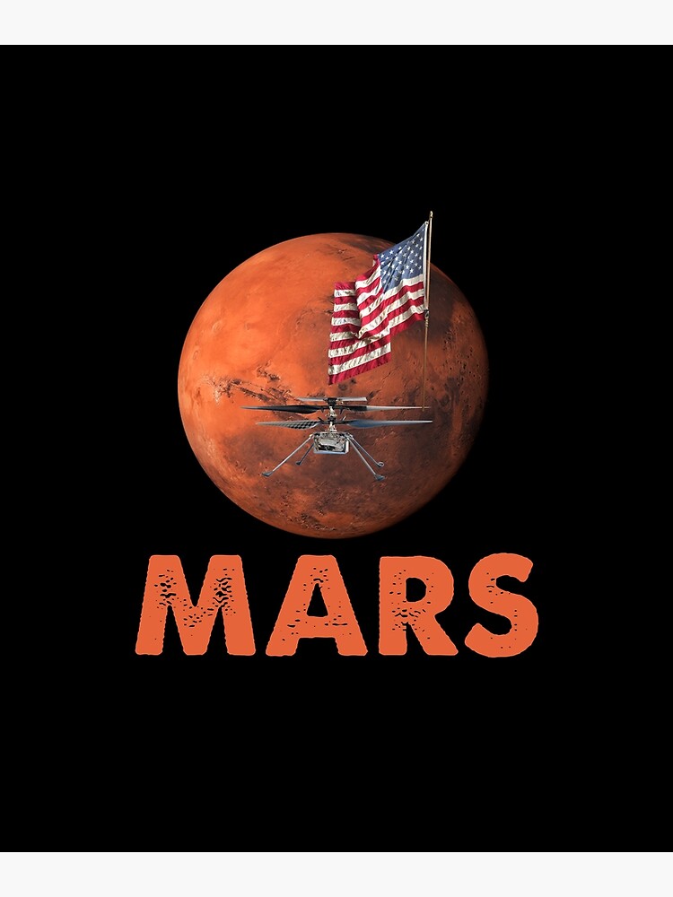 "Mars 2021 Mars Landing US Flag" Poster by Branncolet | Redbubble