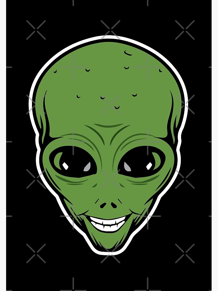 "Funny Alien Face" Poster for Sale by Luxury-Outfits | Redbubble