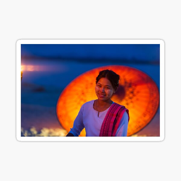 "Traditional Burmese Dancer" Sticker by mprior | Redbubble