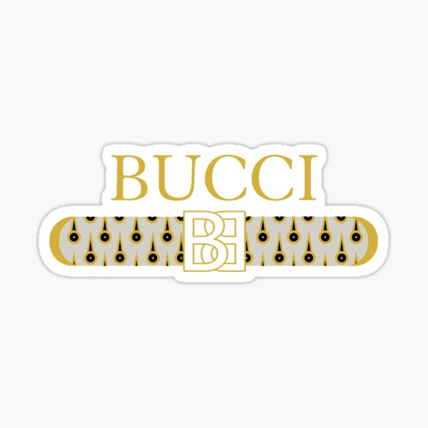 "BUCCI logo zipper pattern" Sticker for Sale by kaorineko | Redbubble