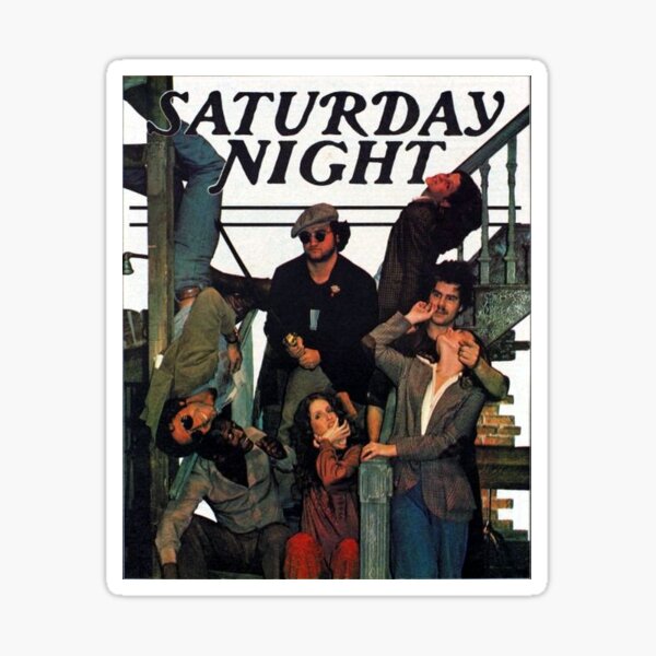 "Saturday Night/ Saturday night live" Sticker for Sale by muffinwizzard ...