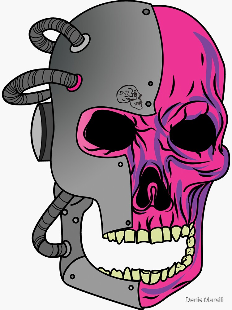 "Skull D47" Sticker by ddtk | Redbubble