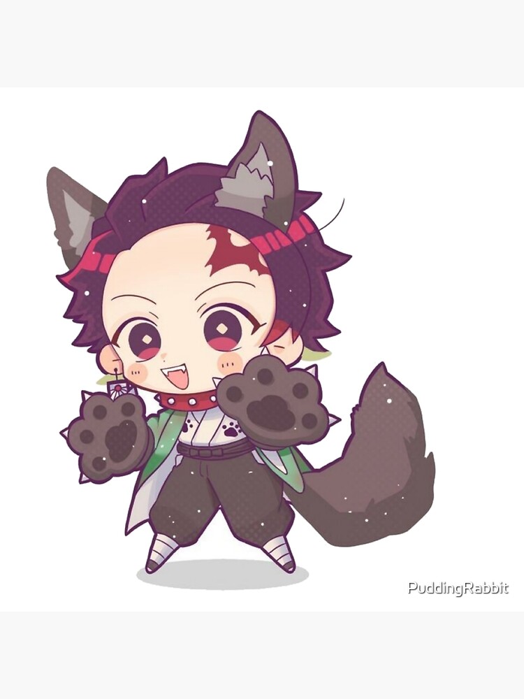 Lámina fotográfica «Chibi cat Tanjiro Kamado - Kimetsu no Yaiba » de ...
