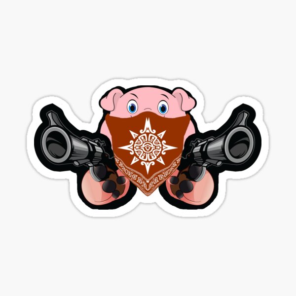 "Pig gangster" Sticker for Sale by MXanwar | Redbubble