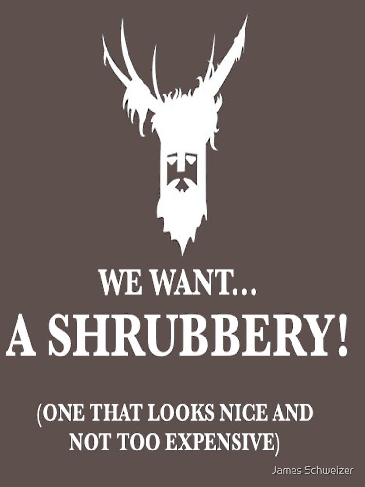 "Bring Us A Shrubbery" T-shirt for Sale by bawbjamesbawb | Redbubble ...