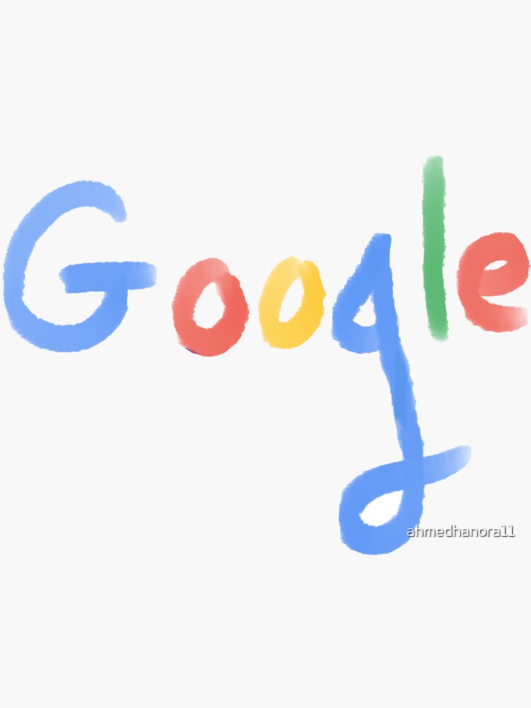 "Google hand written logo" Sticker for Sale by ahmedhanora11 | Redbubble