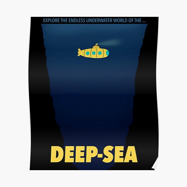 "Funny Deep Sea Exploration Travel Marine Biologists Ocean Gift" Poster ...