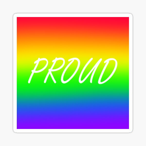 "Proud" Sticker for Sale by FAB--DESIGNS | Redbubble