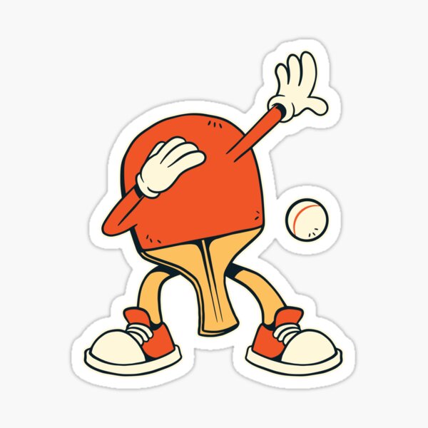 "Table tennis | Dancing table tennis bat" Sticker by DerSenat | Redbubble