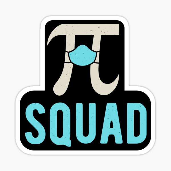"Pi Day Squad" Sticker by artworkbyrihen | Redbubble