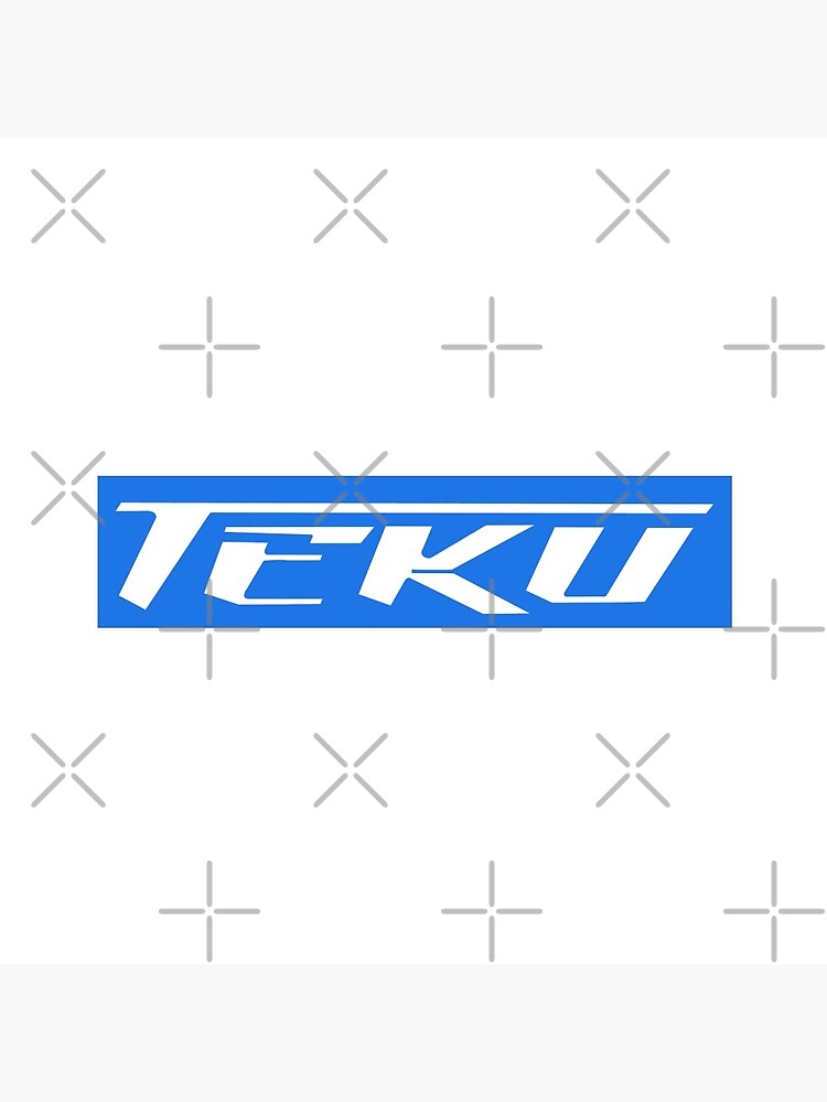 "Teku English Logo (Blue Border)" Pin for Sale by Justin Curtis | Redbubble