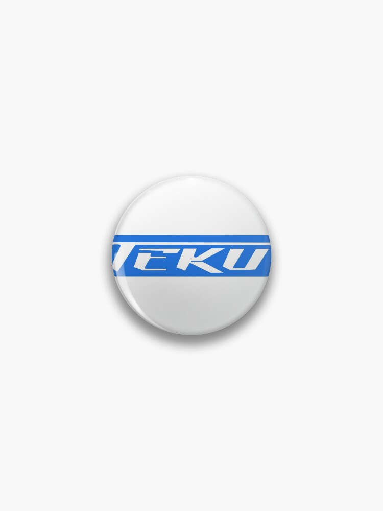 "Teku English Logo (Blue Border)" Pin for Sale by Justin Curtis | Redbubble