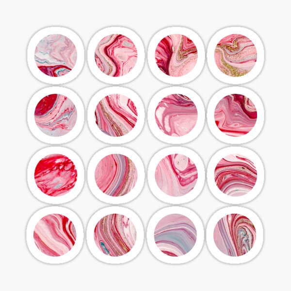 "Pink Marble Circle - Bullet Journal 16 " Sticker for Sale by cheriecho ...