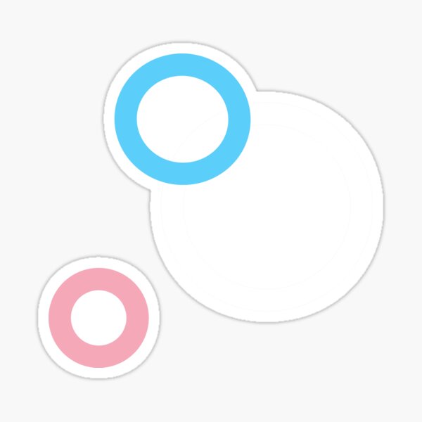 "Stealth Trans Pride Art Circles Print" Sticker by RainGardens | Redbubble