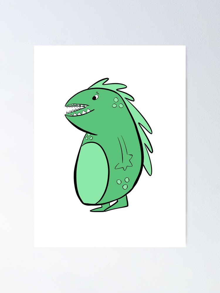 "Donnie The Dinosaur Monster Cartoon " Poster for Sale by ...
