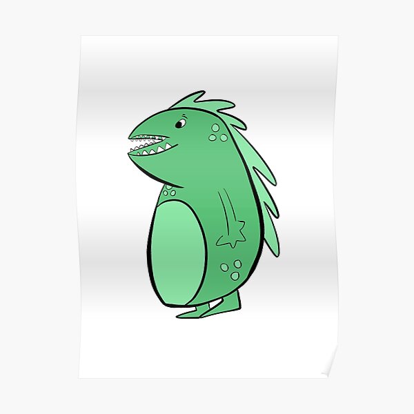 "Donnie The Dinosaur Monster Cartoon " Poster by itschloecleary | Redbubble