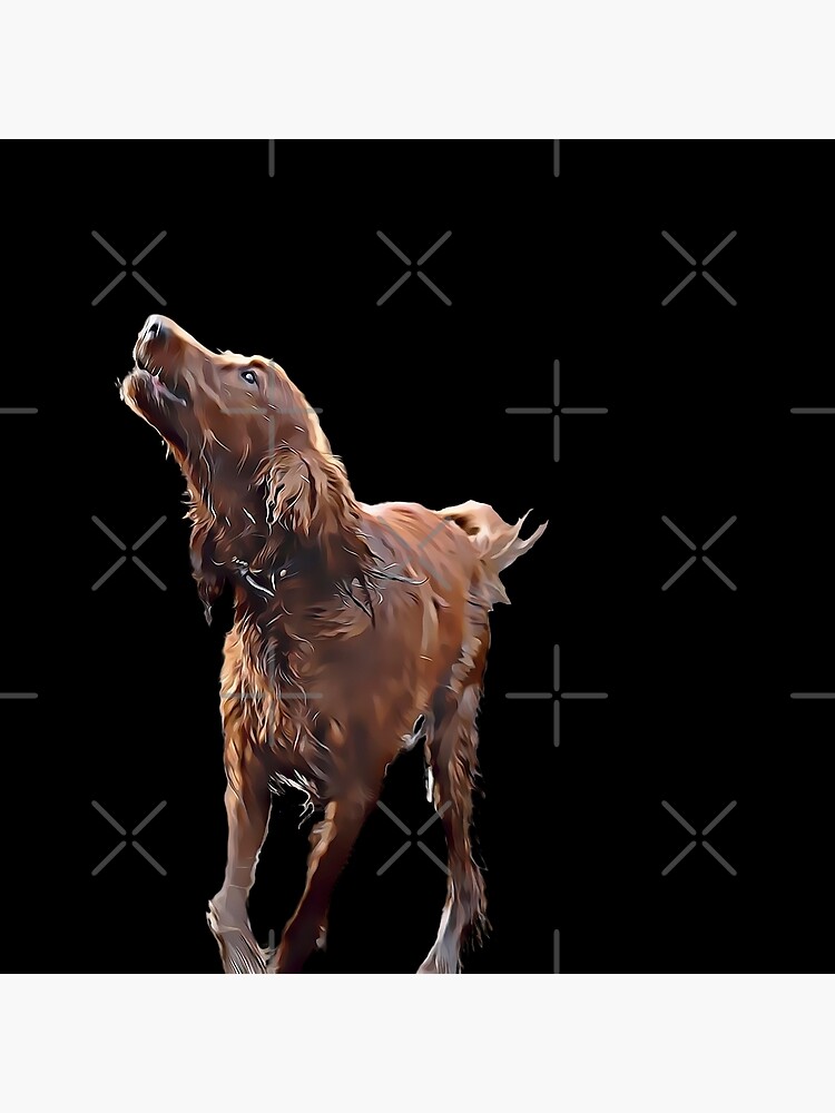 "Goofy Irish Setter Drawing" Poster for Sale by CartoonCosmos | Redbubble