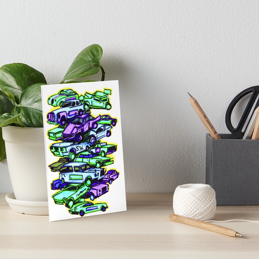 "banger car doodle' - hand drawn by design by travalgar vallertine" Art ...