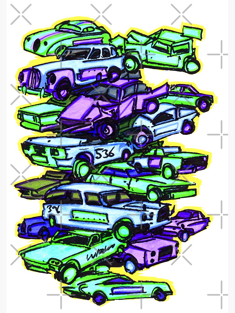 "Banger Car Doodle '- Hand gezeichnet von Travalgar Vallertine" Sticker ...